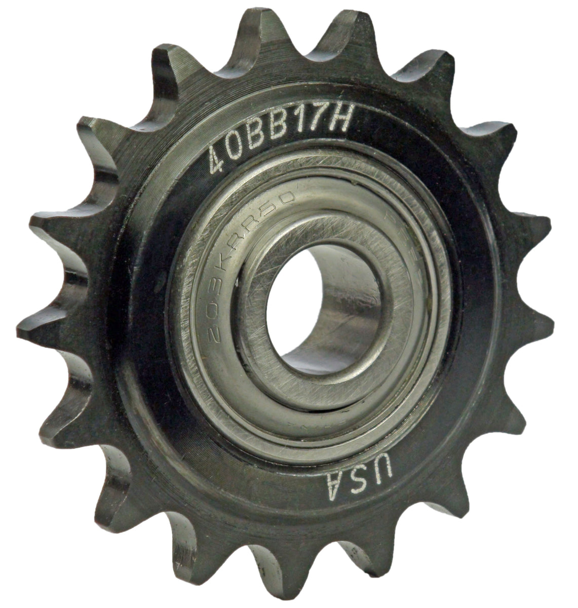 Ball Bearing Idler Sprocket 40BB17H - Chain Size 40 - 17 Teeth - 5/8 ...